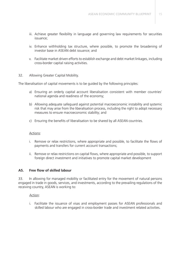 ASEAN Economic Community Blueprint | PDF