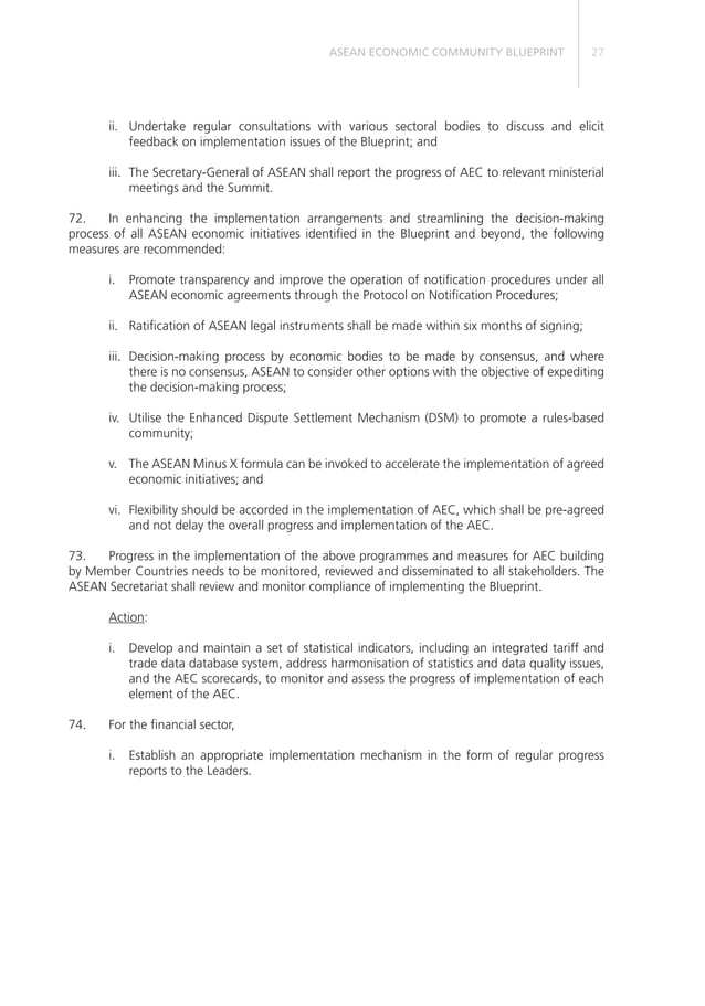 ASEAN Economic Community Blueprint | PDF