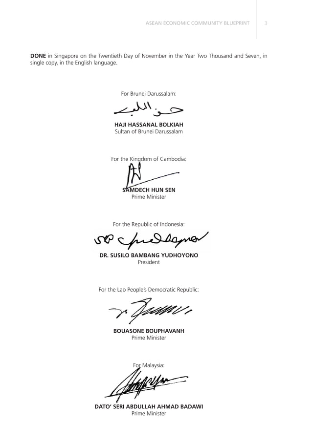 ASEAN Economic Community Blueprint | PDF