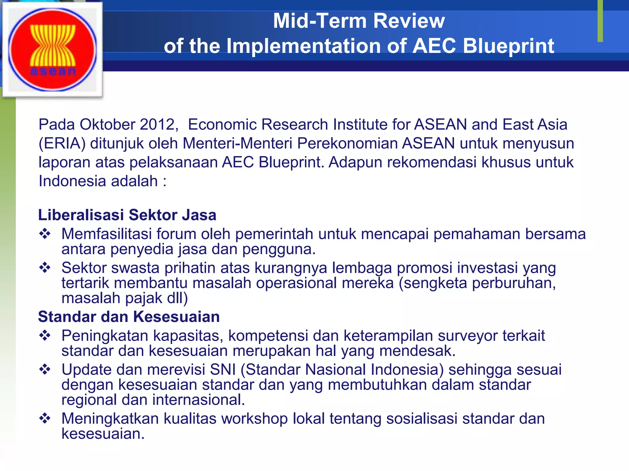 Aec blueprint dan peran daerah dalam penerapannya | PPTX