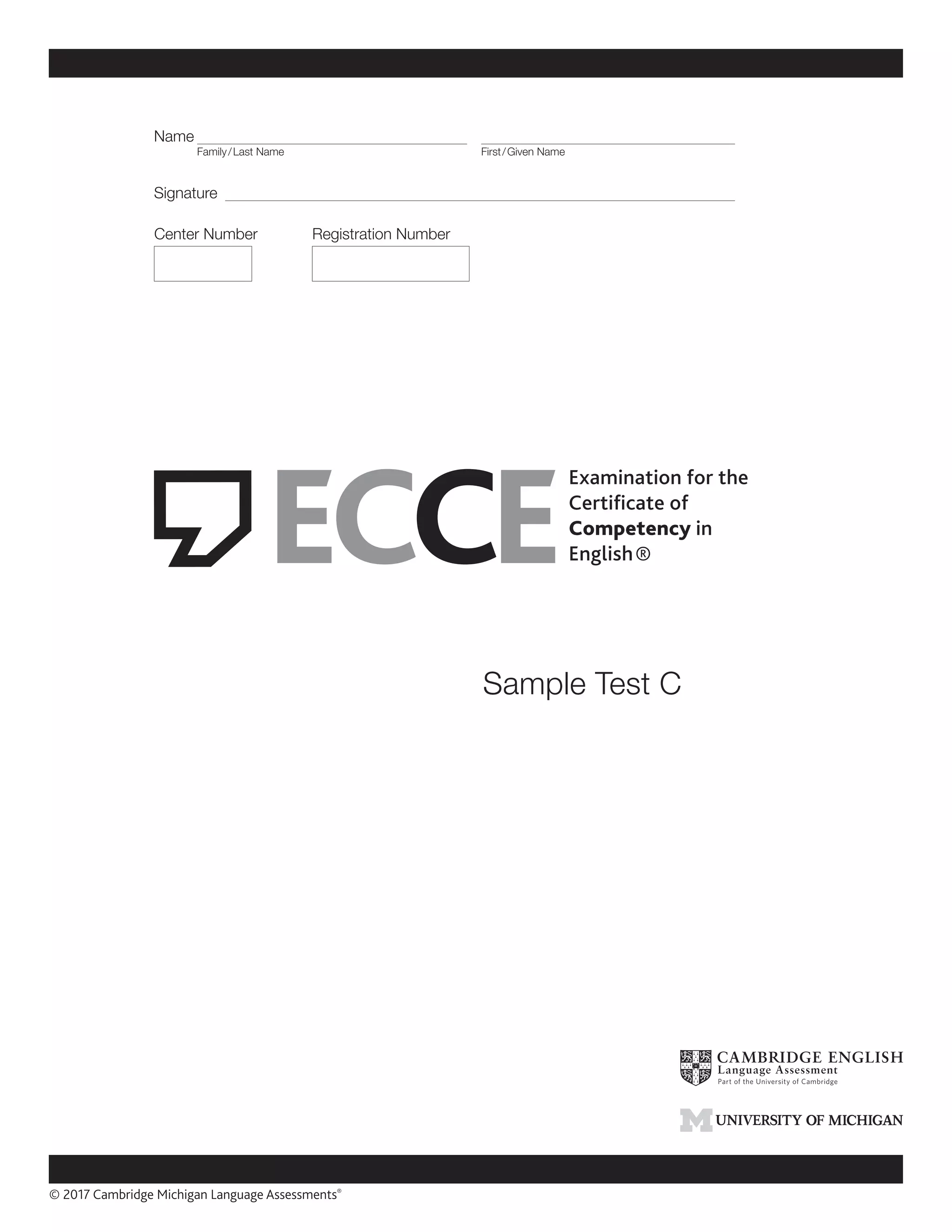A ecce sample-c-test-booklet-1 | PDF
