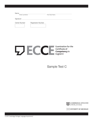 A ecce sample-c-test-booklet-1 | PDF
