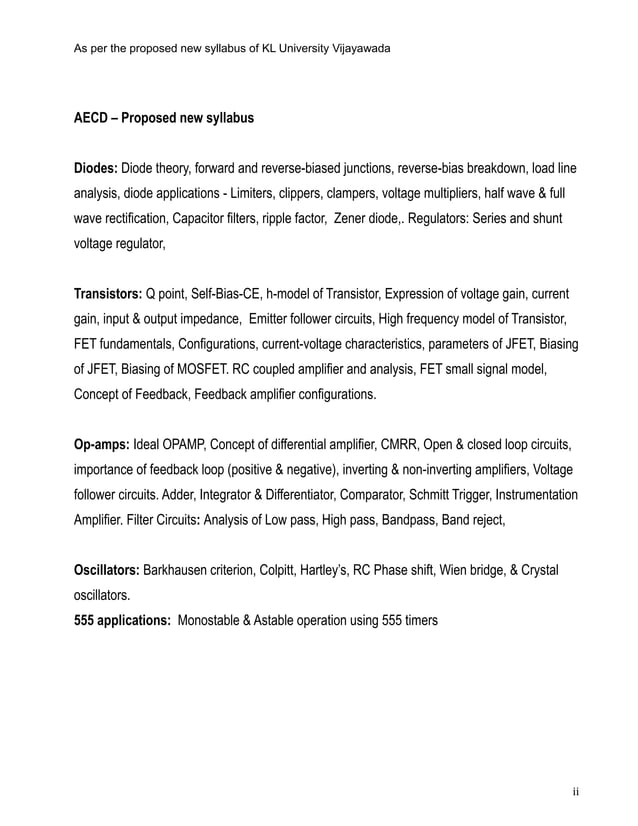 Analog Electronic Circuit Design (AECD) text book | PDF | Computer Networking | Computing