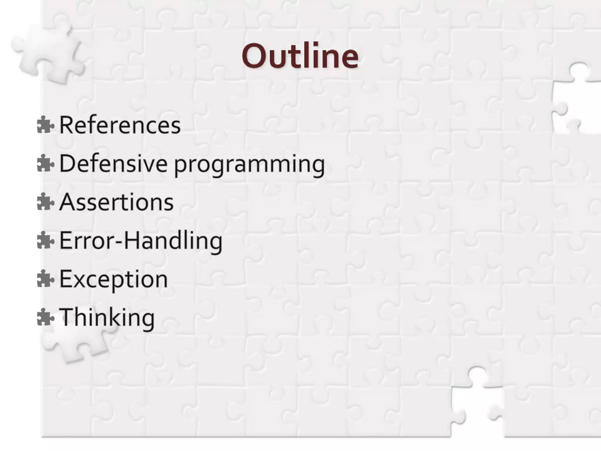 Defensive Programming | PPT