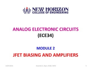 Analog Electronic Circuits - Module 2.1 | PPT
