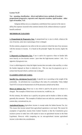 Lecture Notes: Principles of Agricultural Economics | PDF