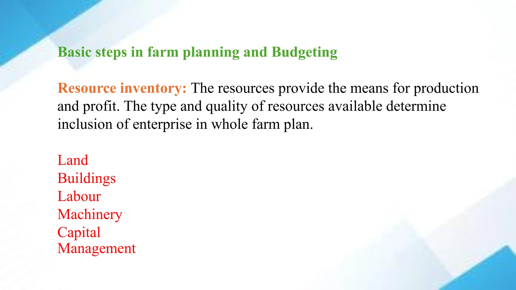 Farm planning and budgeting complete budgeting enterprise budgeting ...