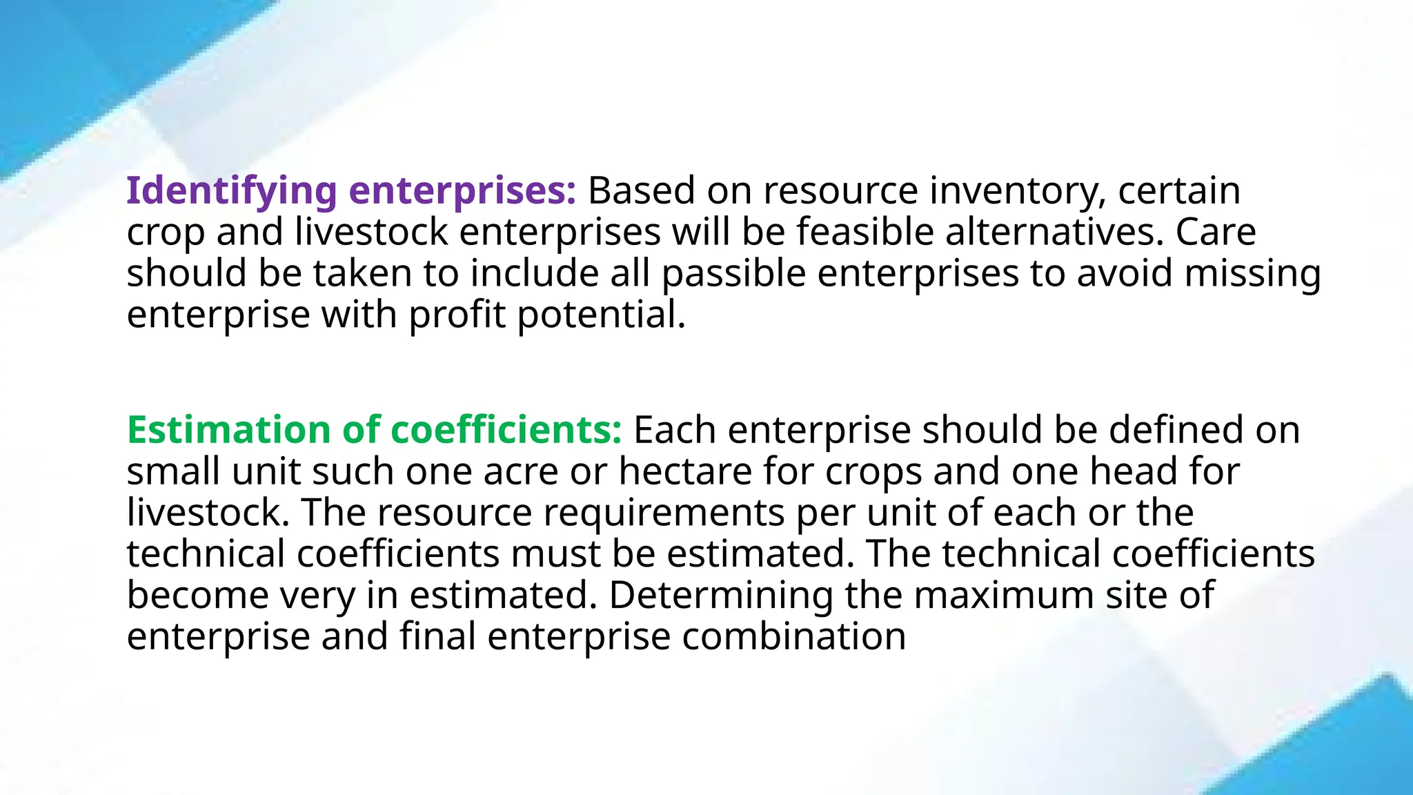 Farm planning and budgeting complete budgeting enterprise budgeting ...