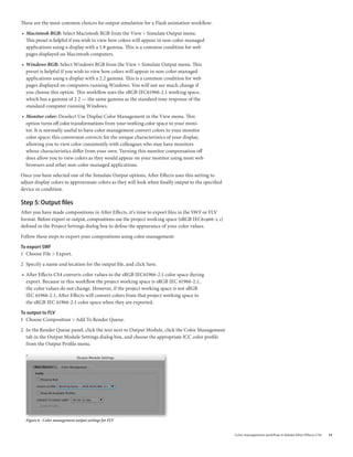 Ae color mgmt_wkflow | PDF | Photo Editing Software | Computer Software and Applications