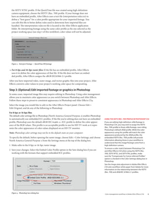 Ae color mgmt_wkflow | PDF | Photo Editing Software | Computer Software and Applications