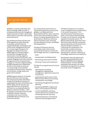 Aecom 2011 global sustainability report | PDF