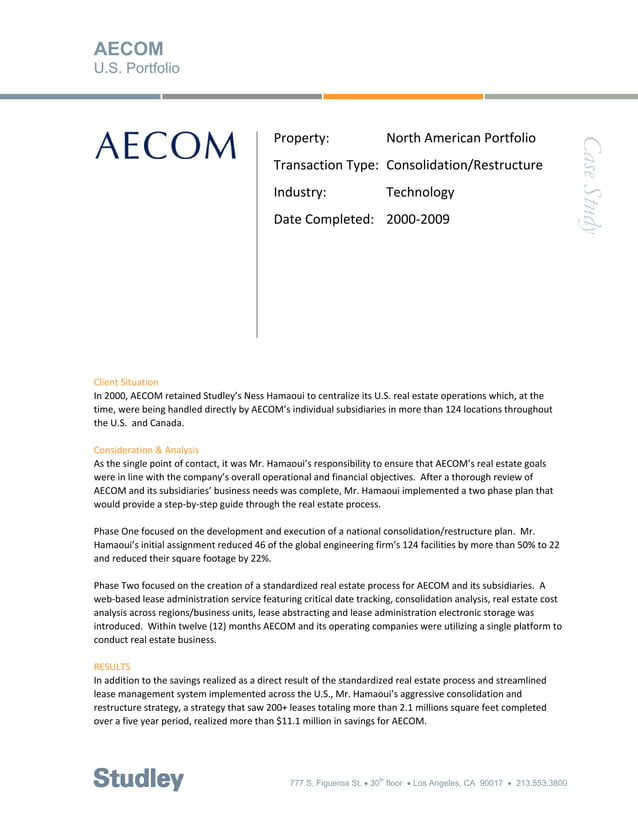 Aecom Case Study | PDF