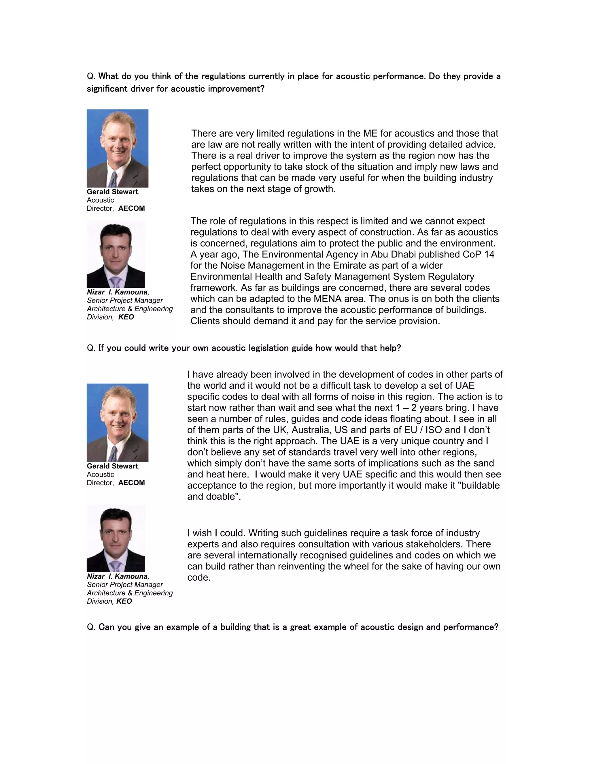 AECOM & KEO Q&A | PDF