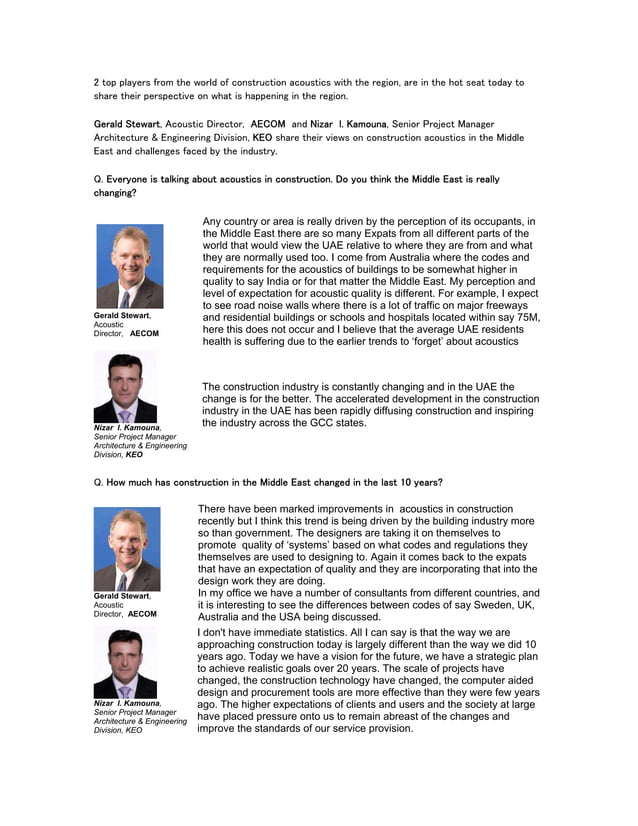 AECOM & KEO Q&A | PDF | Construction Industry | Industries