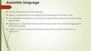 Aecs 132 the Assembly Language Presentation | PDF