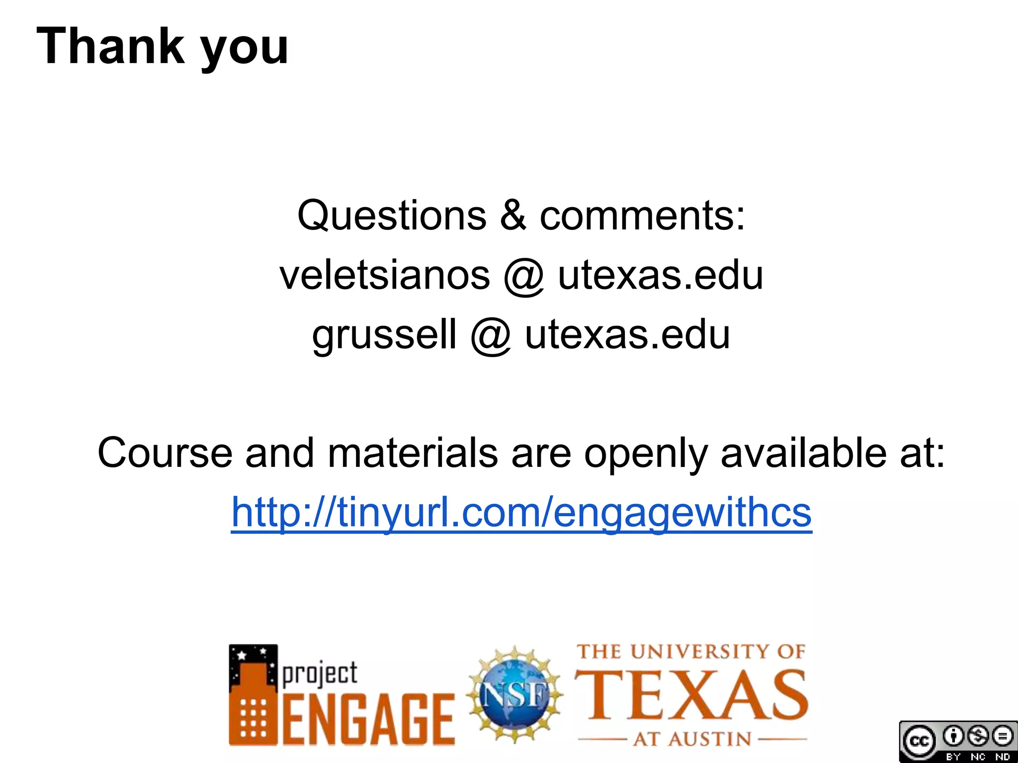 Innovating computer science education at the high school level through ...