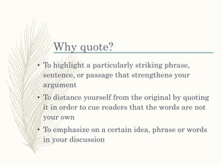 Paraphrasing and Summarizing | PPTX