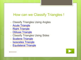 Triangle: An Interactive Presentation | PPTX | Physics | Science