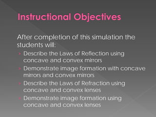 Optics Reflection and Refraction: A Virtual Simulation | PPT
