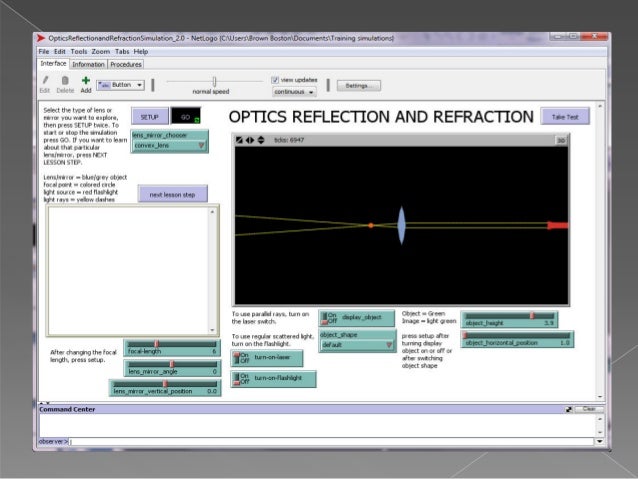 Optics Reflection and Refraction: A Virtual Simulation