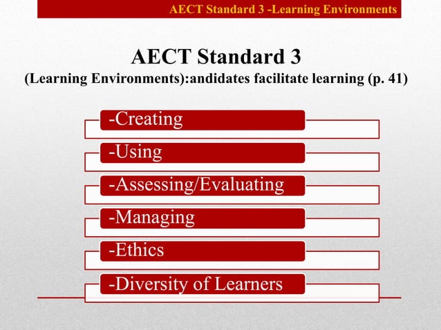 Aect standard 3 learning environments | PDF