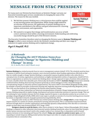 AECT - Systems Thinking & Change 2015 MiniMag | PDF