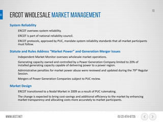 The Wholesale Electric Market in ERCOT | PDF