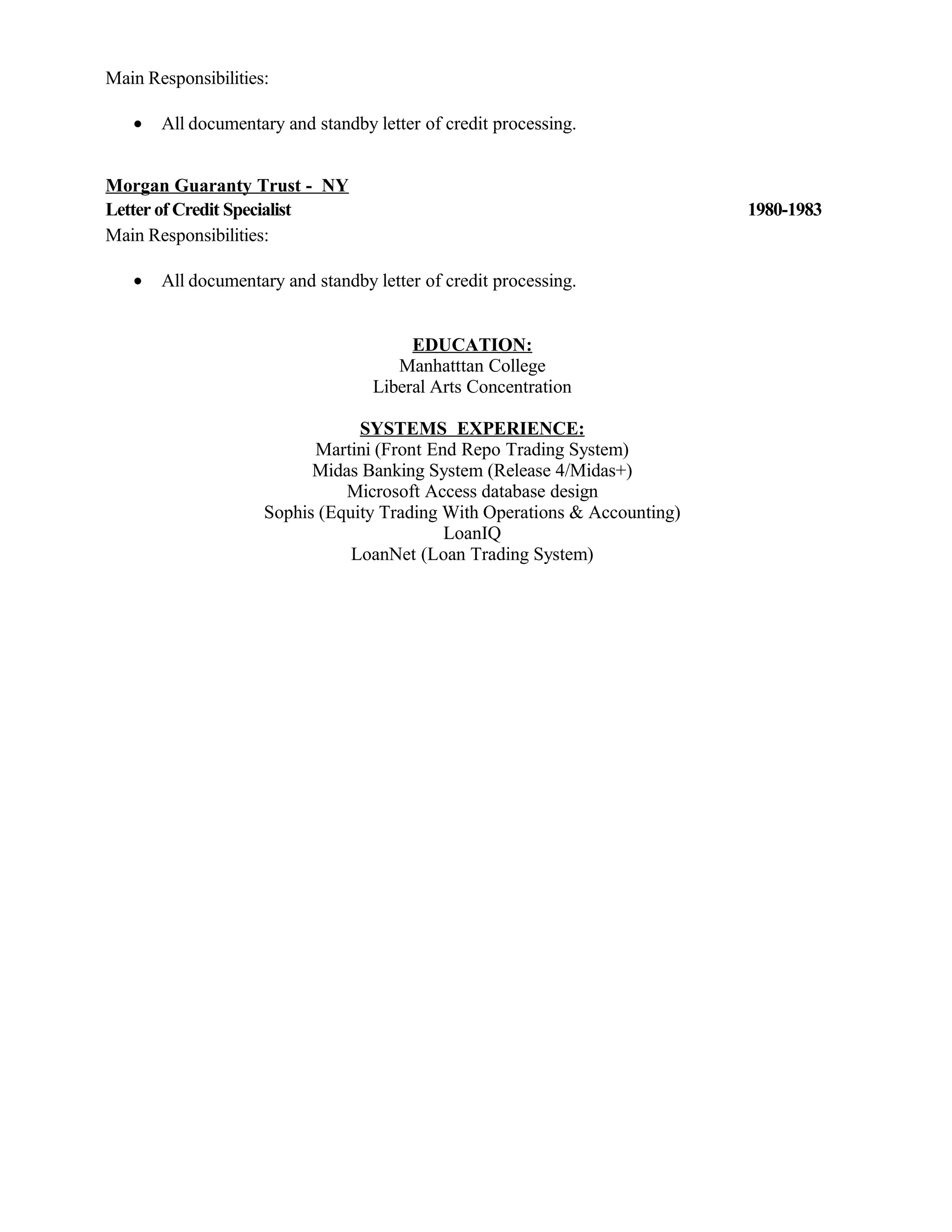 Resume_Bart O'Brien_v3 | DOC