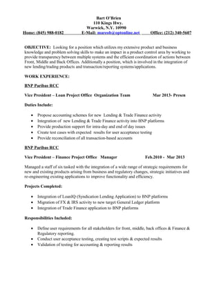 Resume_Bart O'Brien_v3 | PDF