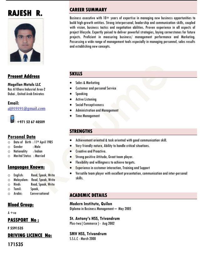 Rajesh - Updated Resume | PDF | Business Administration | Business