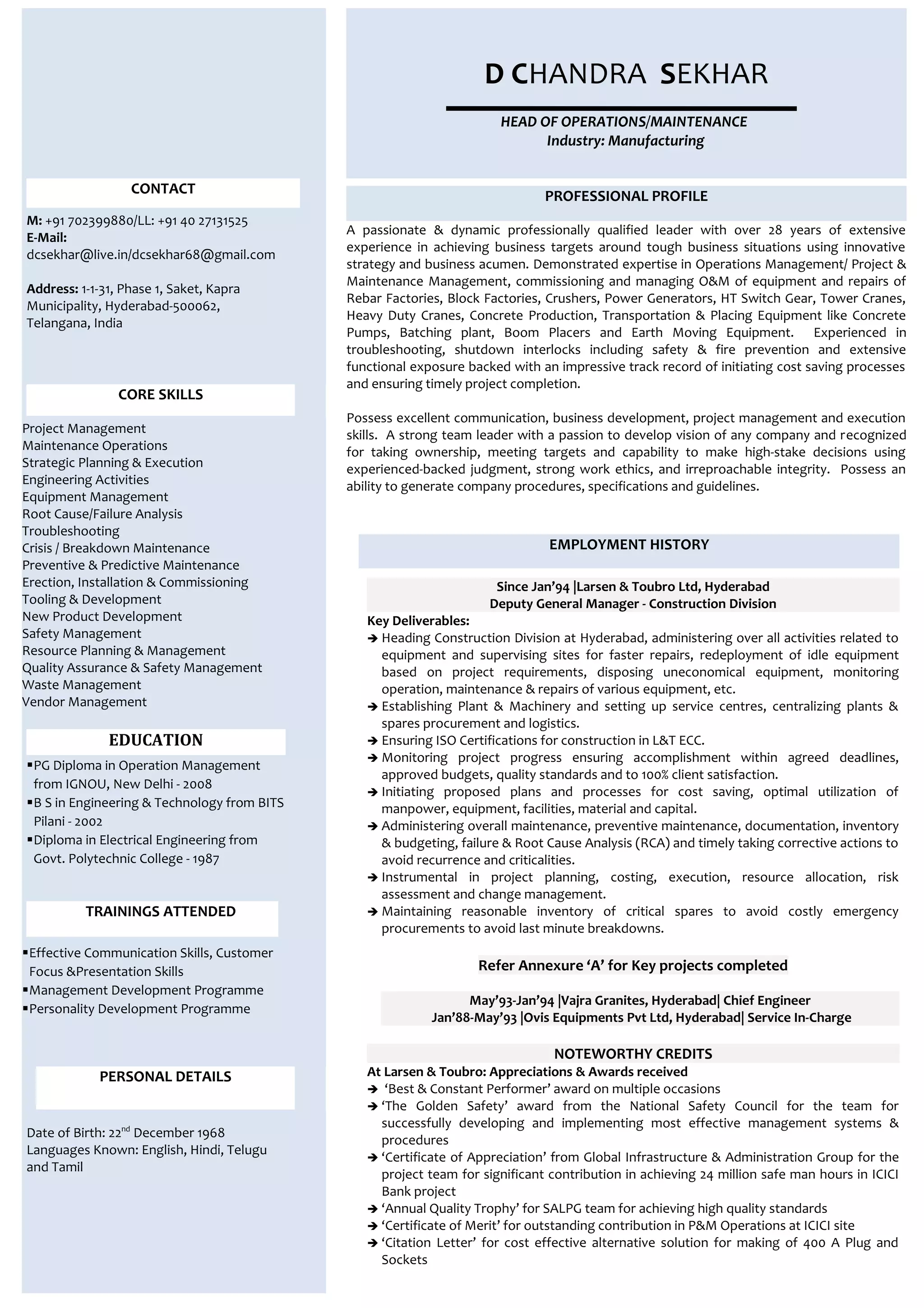 resume_CHANDRA SEKHAR_ VISUAL RESUME | DOC