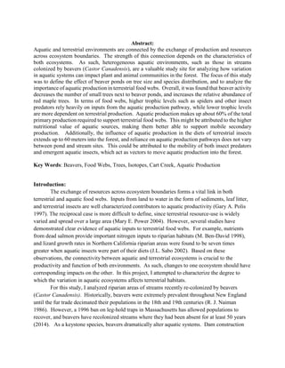 Beaver Final Paper2 | PDF