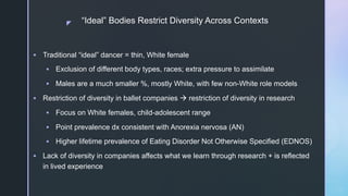 The Role of Lack of Diversity, Equity, and Inclusion in Ballet | PDF