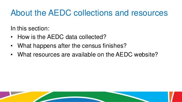 How to access the AEDC data collections