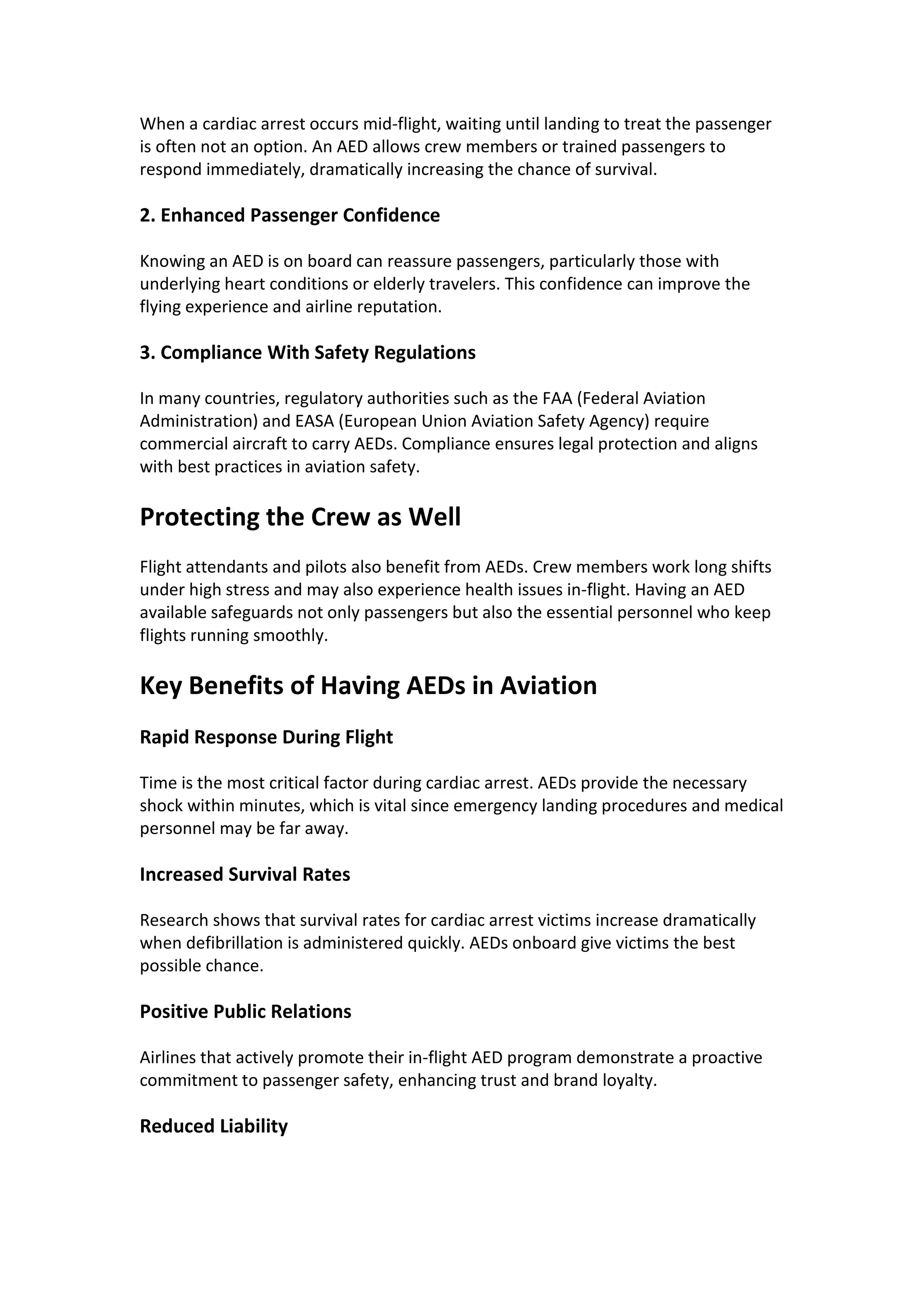 AED for Aviation: Protecting Passengers and Crew | PDF