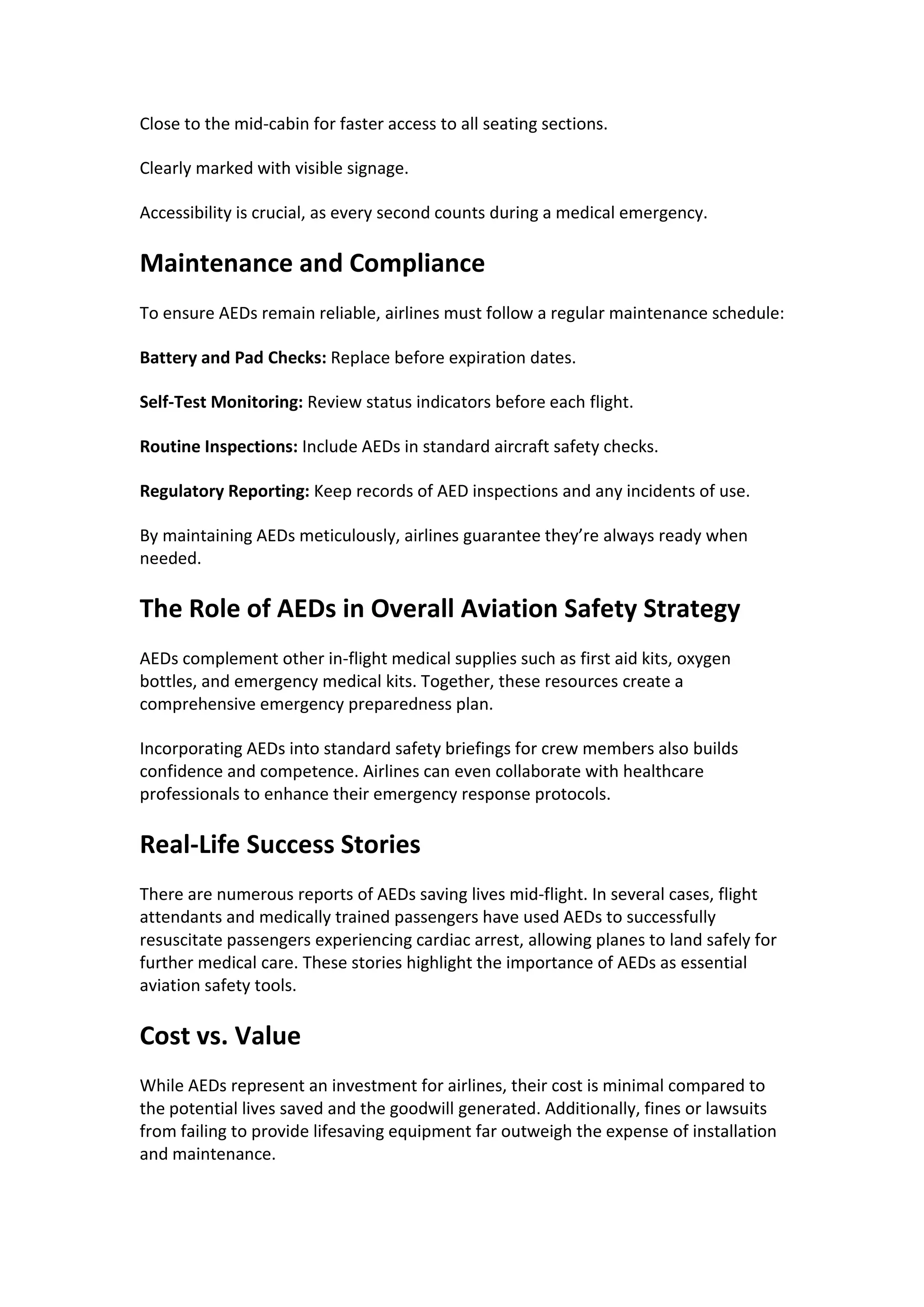 AED for Aviation: Protecting Passengers and Crew | PDF