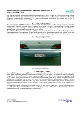 A Review Paper on Automatic Number Plate Recognition (ANPR) System ...