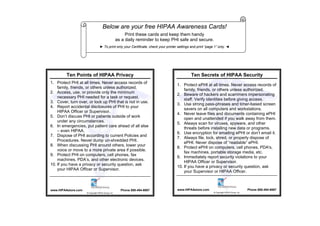 Certificate AS HIPPA | PDF