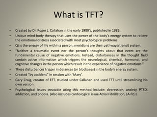 TFT | PPTX | Mental Health | Diseases and Conditions