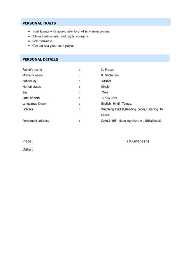 Gnanesh New Resume | DOCX