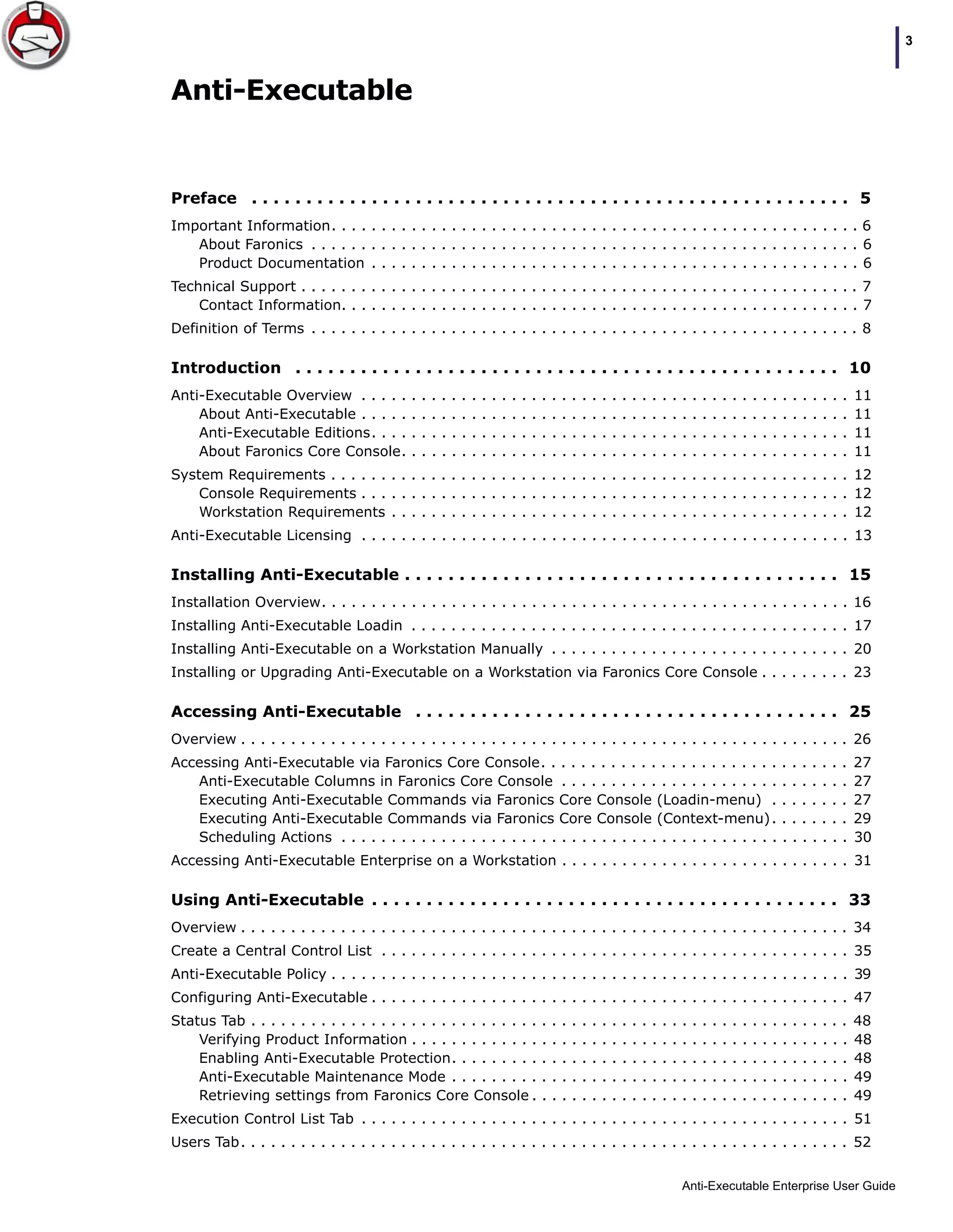 Faronics Anti-executable Enterprise User guide | PDF