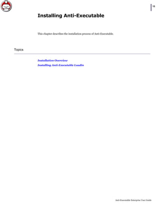 Faronics Anti-executable Enterprise User guide | PDF