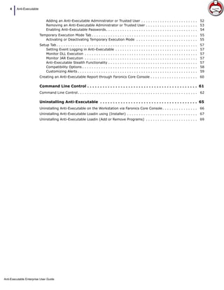 Faronics Anti-executable Enterprise User guide | PDF