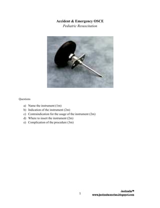 A&e end posting osce assesment group 7 | PDF
