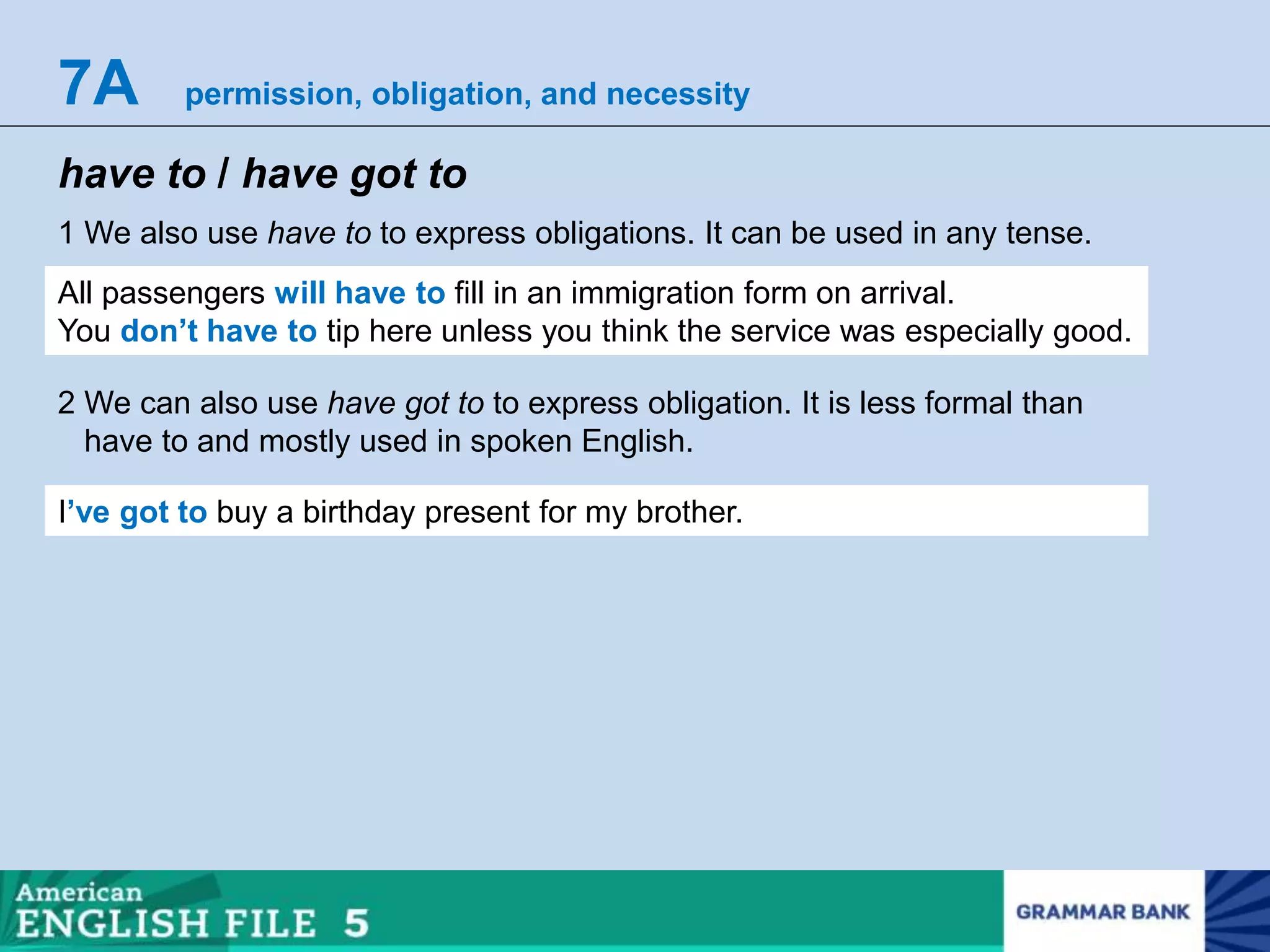 Aef2e 5 7_a_grammar_bank | PPT