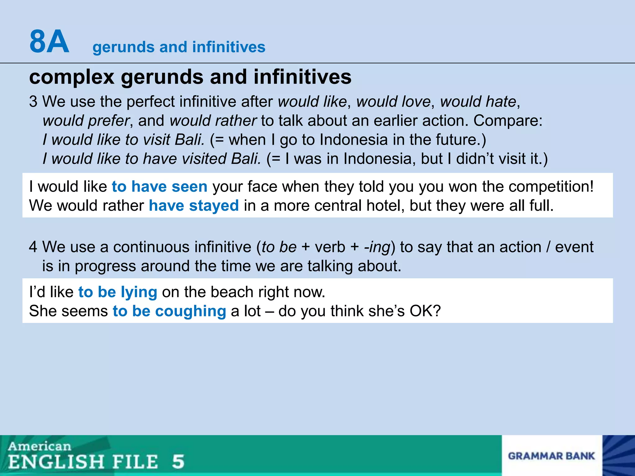 American English File - 5 - Unit 8A | PPT