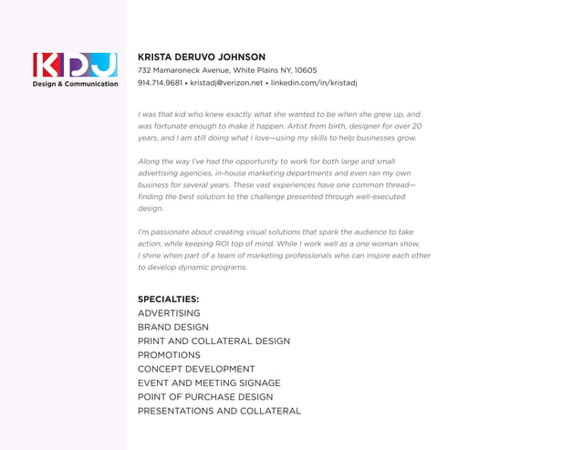 Krista Johnson Portfolio | PPT