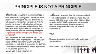 PRINCILE IS NOT A PRINCIPLE | PPT