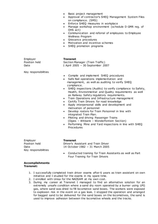 SAREL - CURRICULUM VITAE 2016 | DOCX