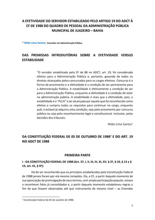 A EFETIVIDADE E ESTABILIDADE PELO ART 19 DO ADCT EM ESTUDOS.pdf